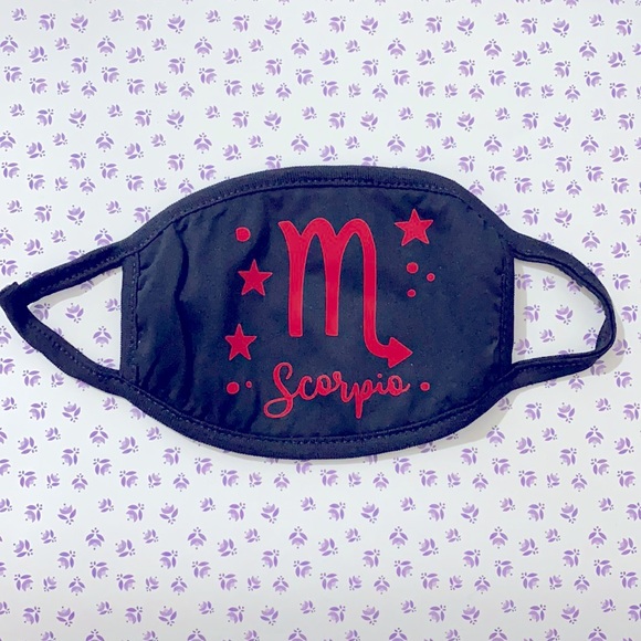 Accessories | Scorpio Sign Face Mask Red Black | Poshmark